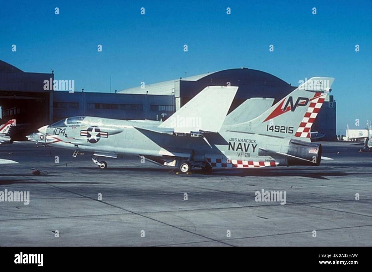 F-8J VF-211 Nov1975 Stock Photo - Alamy