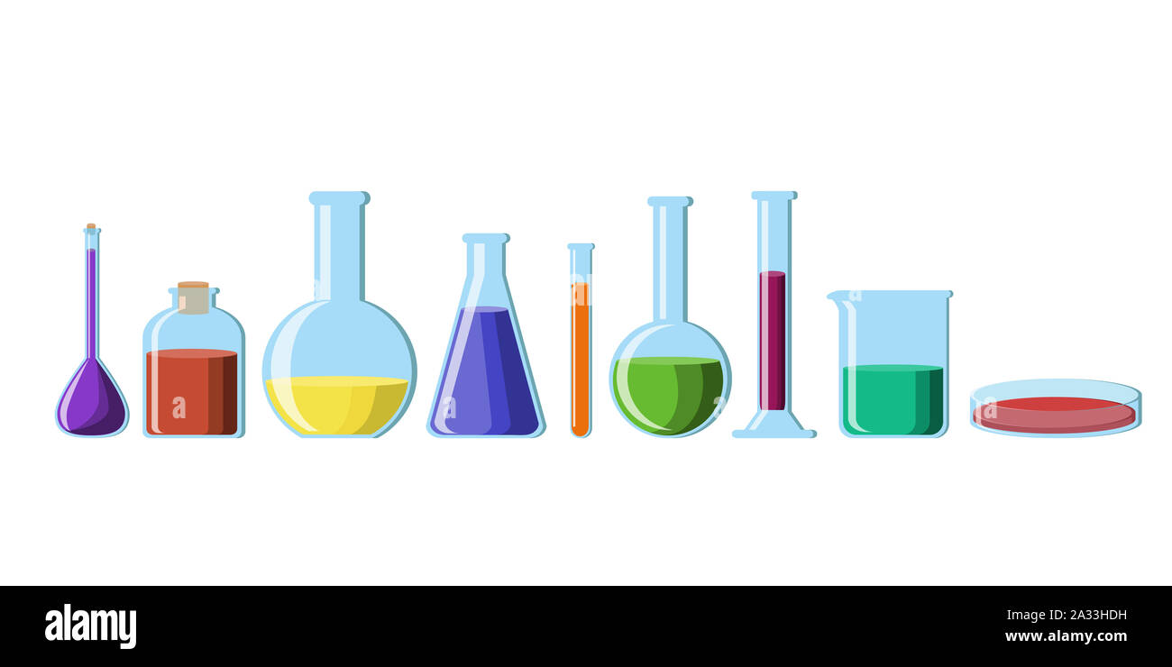 Illustration lab flask petri hi-res stock photography and images - Alamy