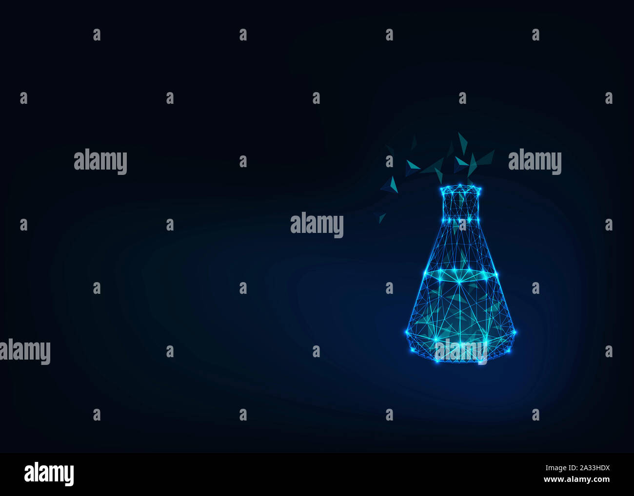 Chemical reaction in a beaker, conceptual illustration Stock Photo - Alamy