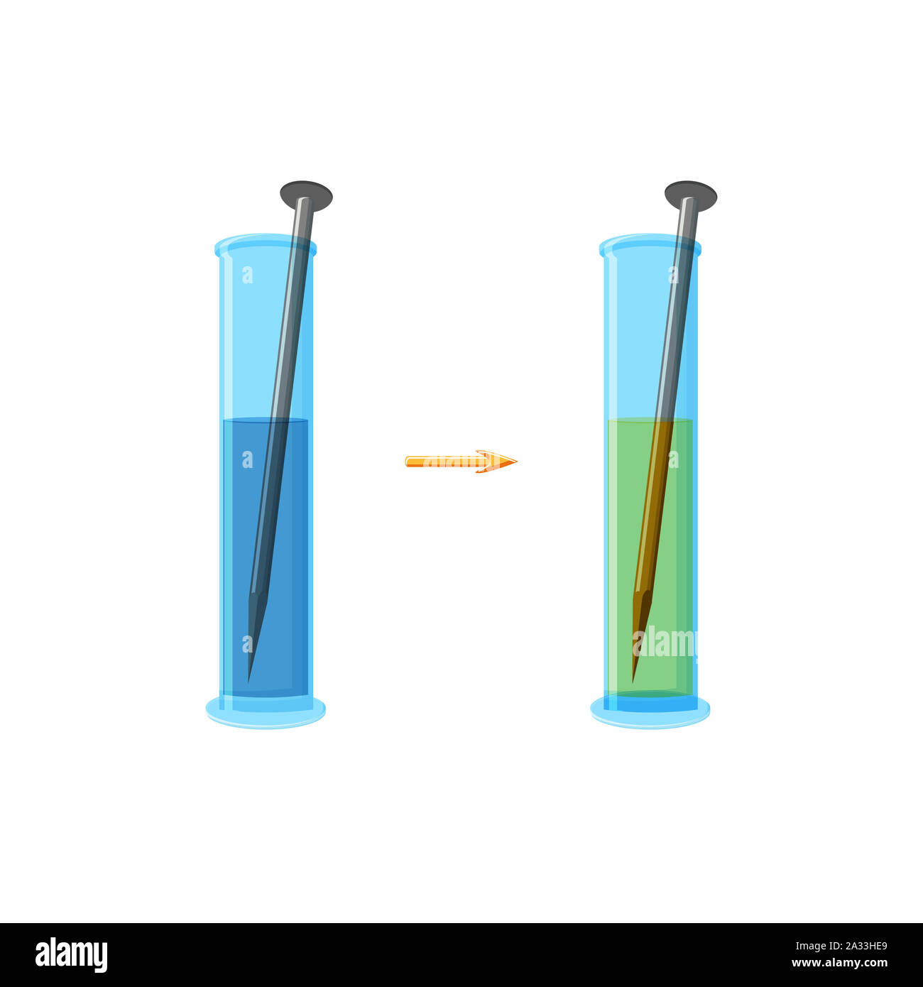 Single replacement reaction, illustration Stock Photo - Alamy