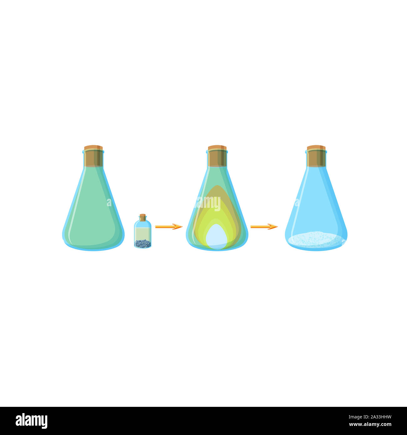 Synthesis of sodium chloride, illustration Stock Photo - Alamy