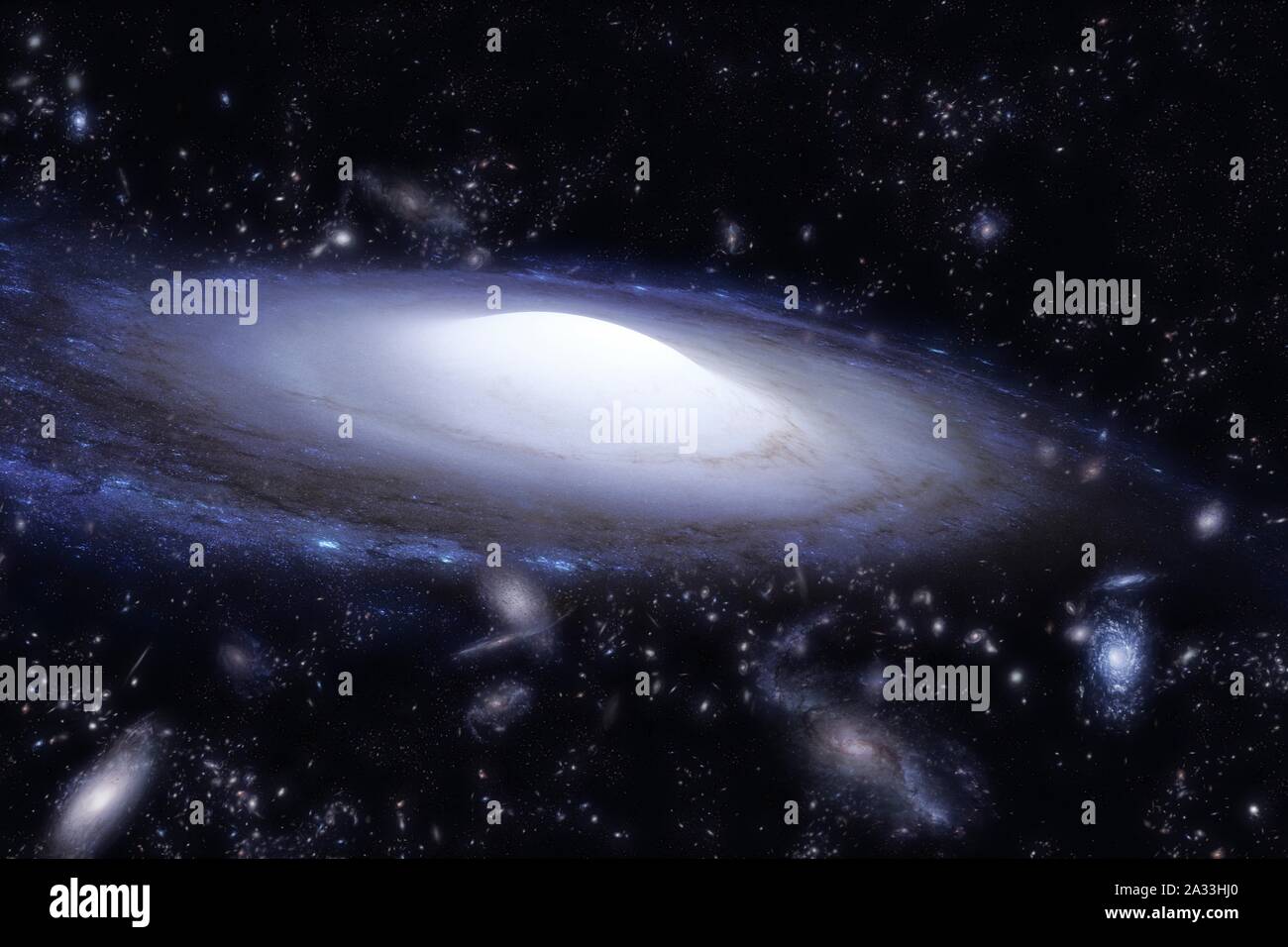 Spiral galaxy based on hubble, illustration Stock Photo - Alamy