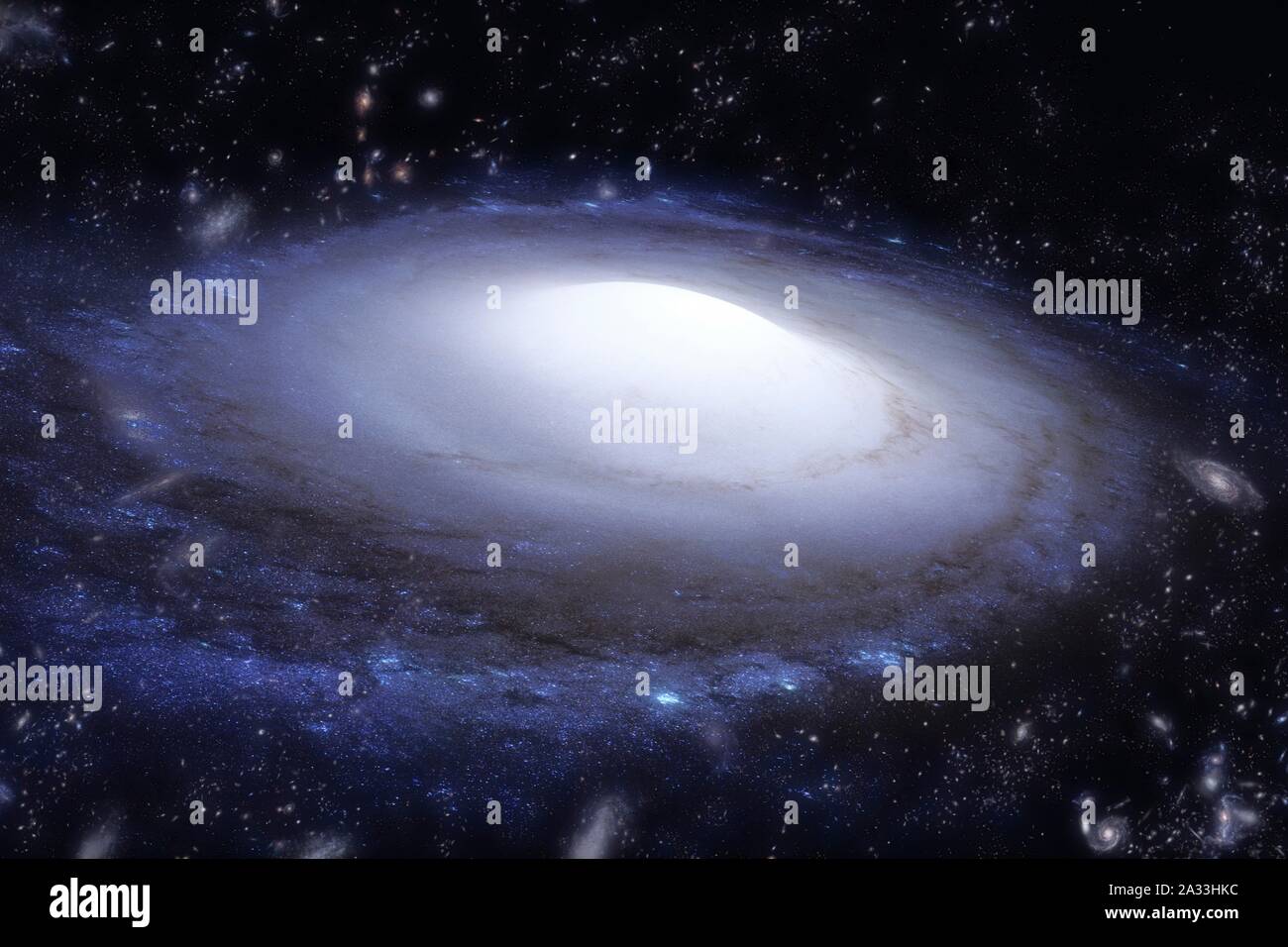 Spiral galaxy based on hubble, illustration Stock Photo - Alamy