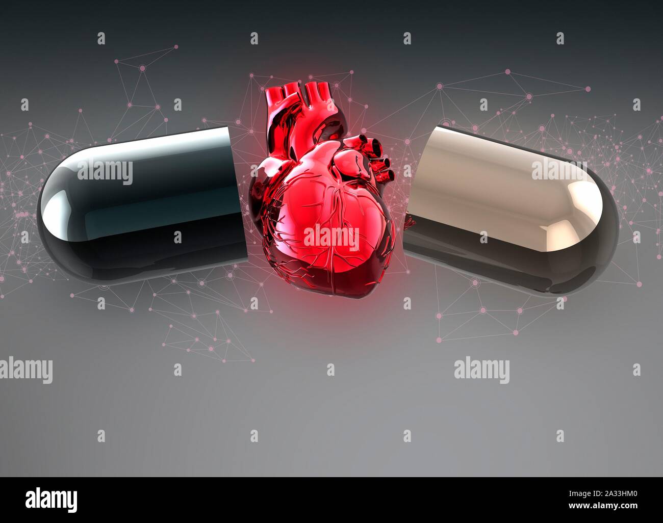 Heart medication, illustration Stock Photo - Alamy