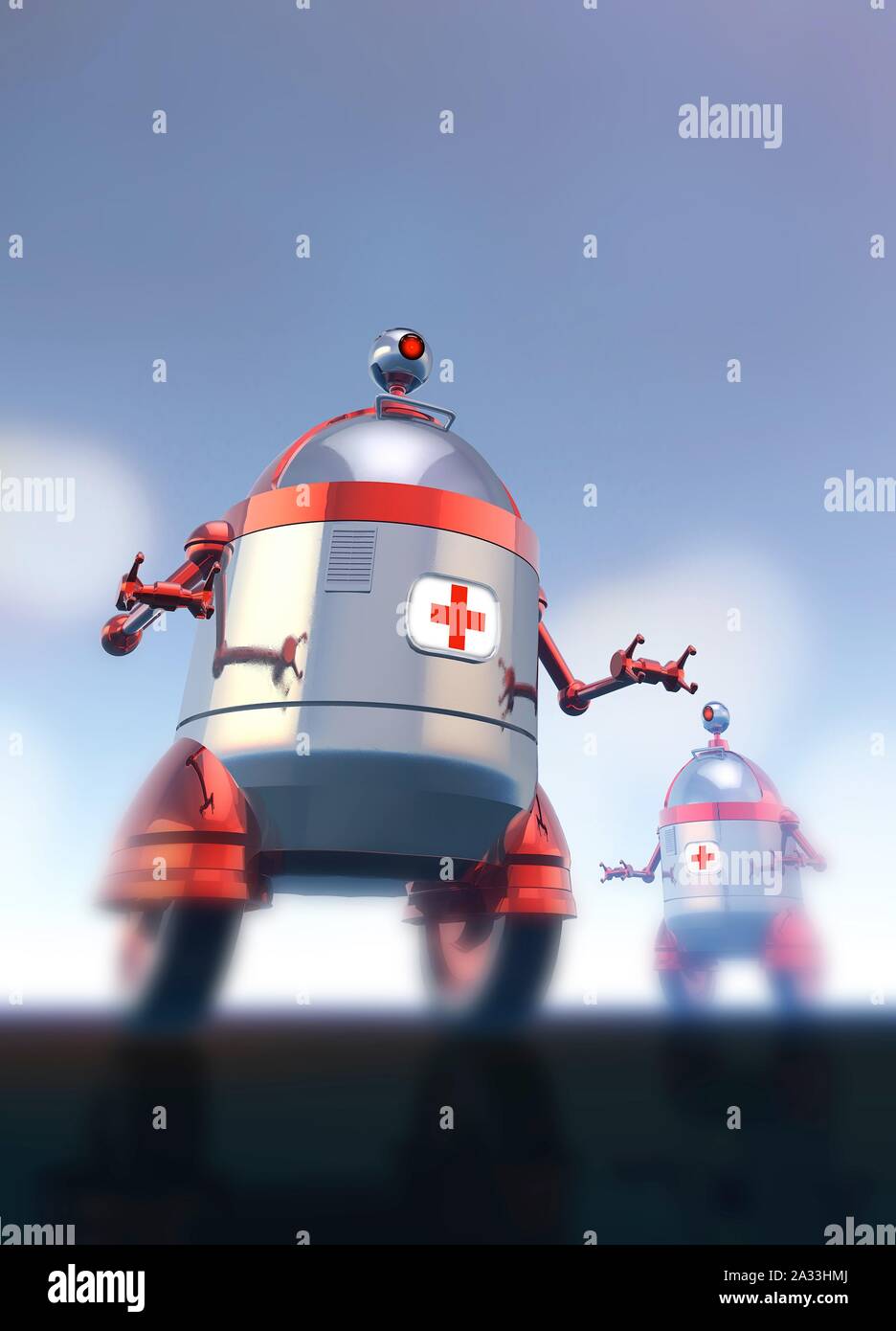 Medical robots, illustration Stock Photo - Alamy