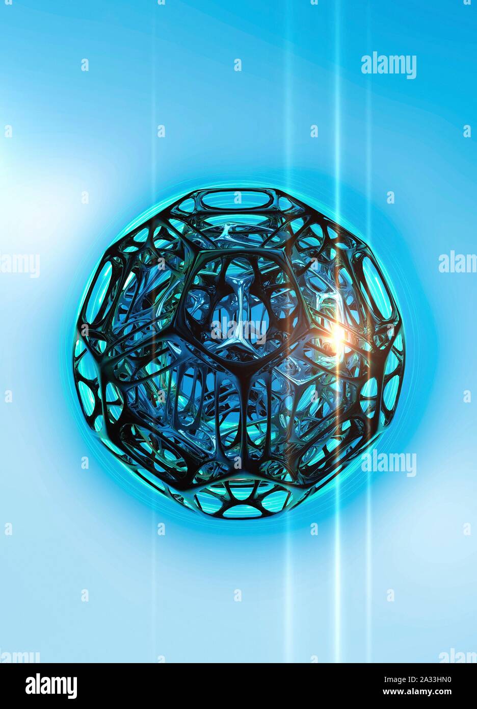 Alien virus cell, illustration Stock Photo - Alamy