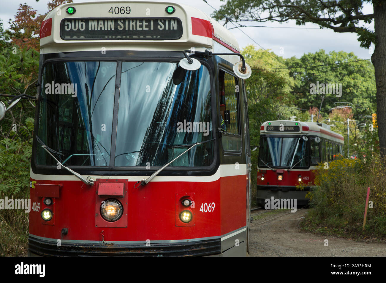 TTC toronto transit streetcar on college street urban transport high ...
