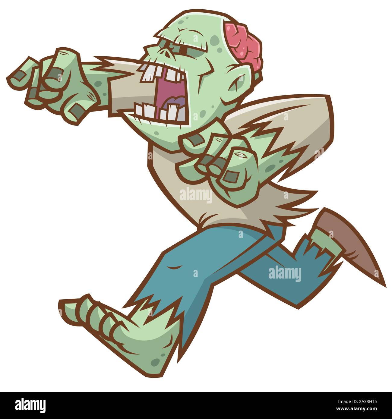Vector illustration of Cartoon Zombie Stock Vector Image & Art - Alamy