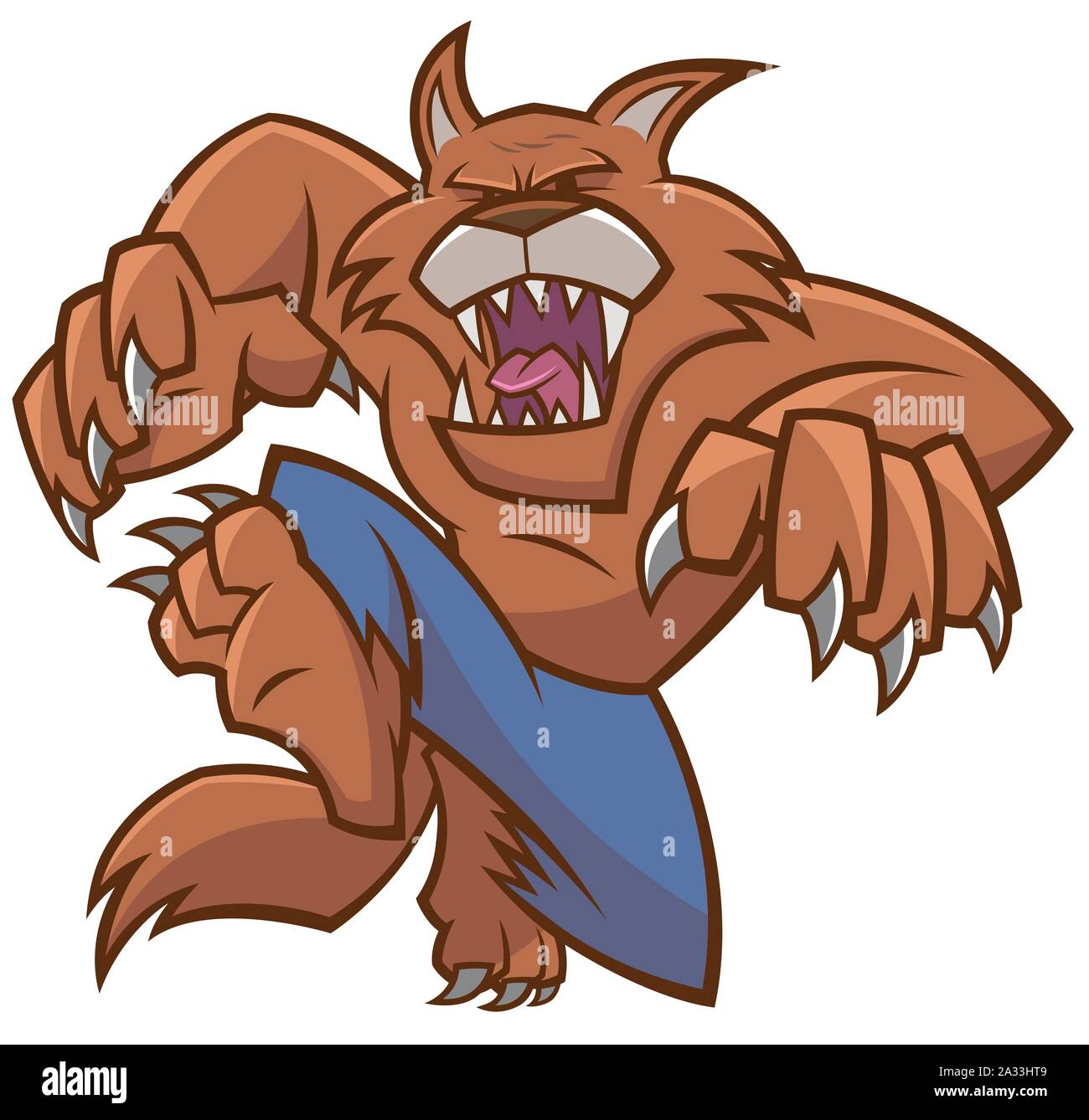 Vector illustration of Halloween werewolf cartoon Stock Vector Image ...
