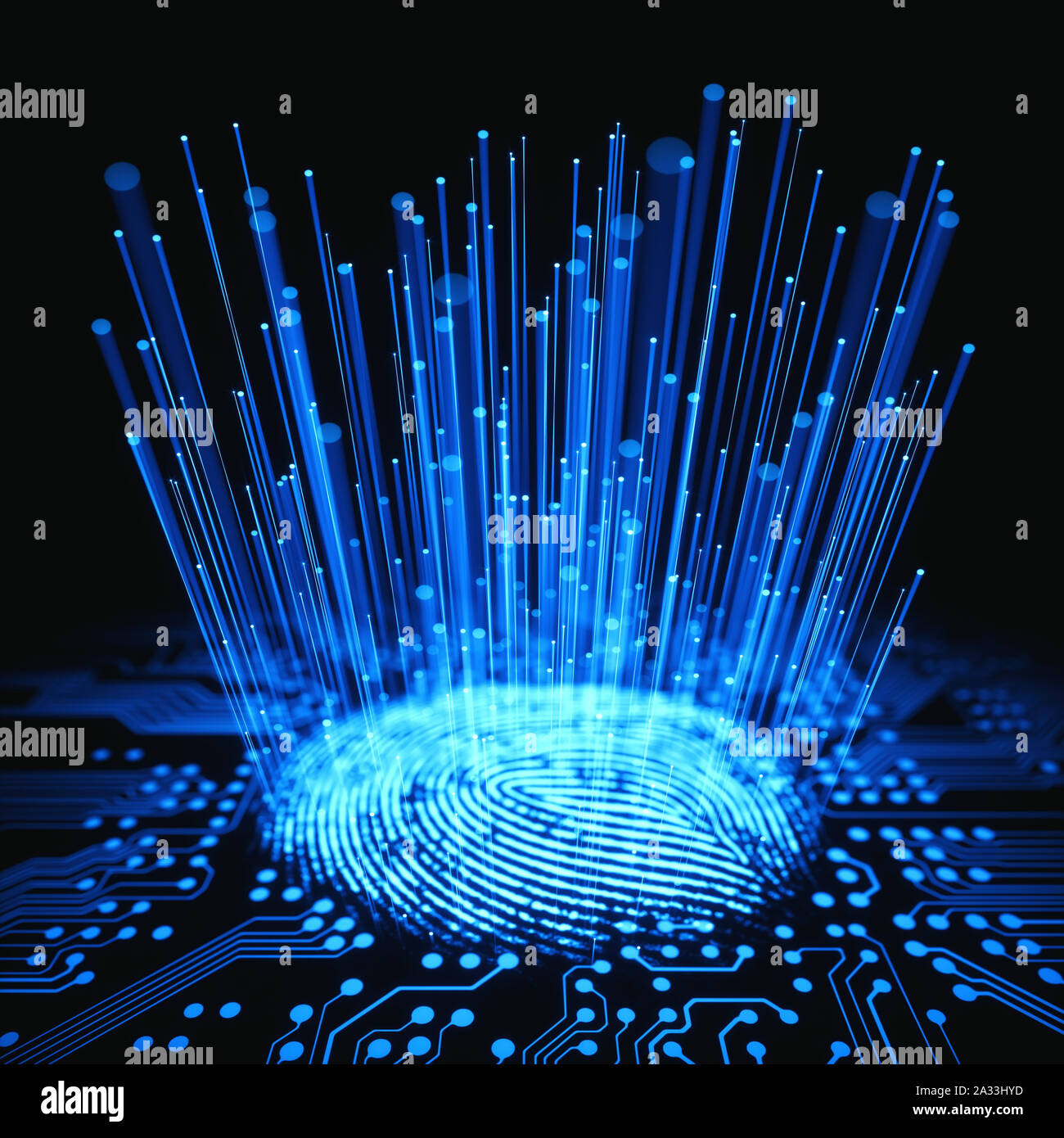 Digital fingerprint, conceptual illustration Stock Photo - Alamy