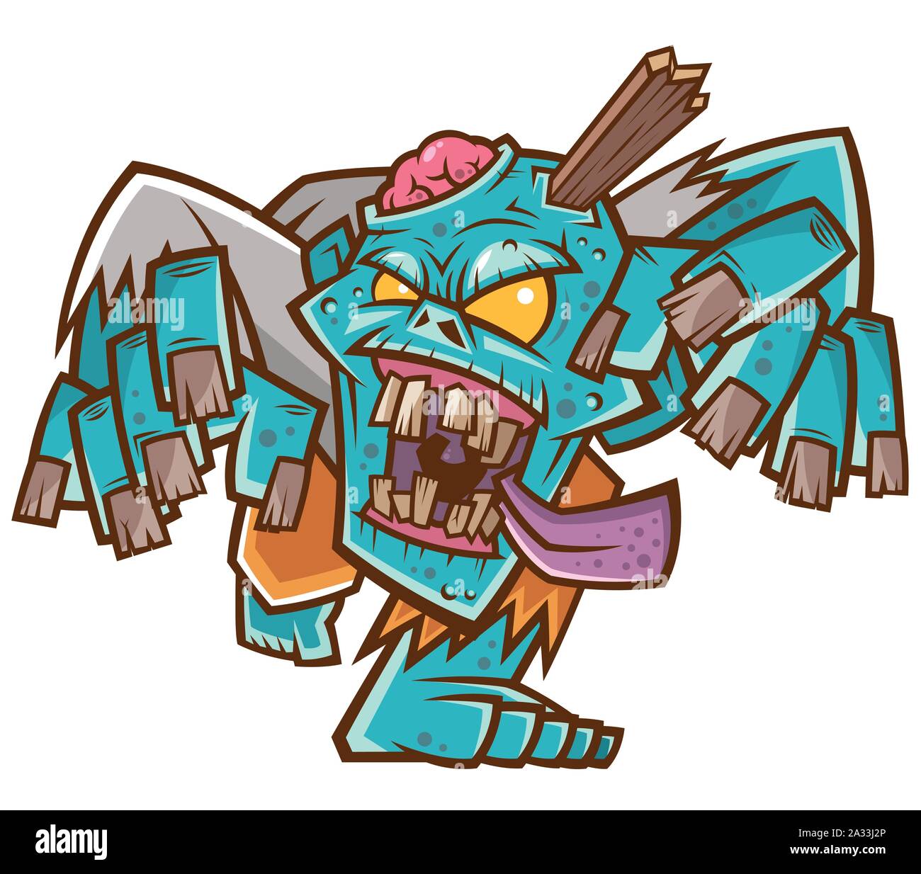 Vector illustration of Cartoon Zombie Stock Vector Image & Art - Alamy