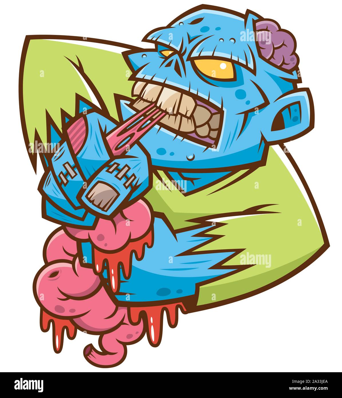 Zombie Bite Mark Cartoon