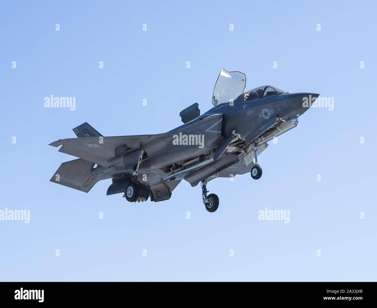 A U.S. Marine Corps F-35B Lightning II with Marine Fighter Attack ...