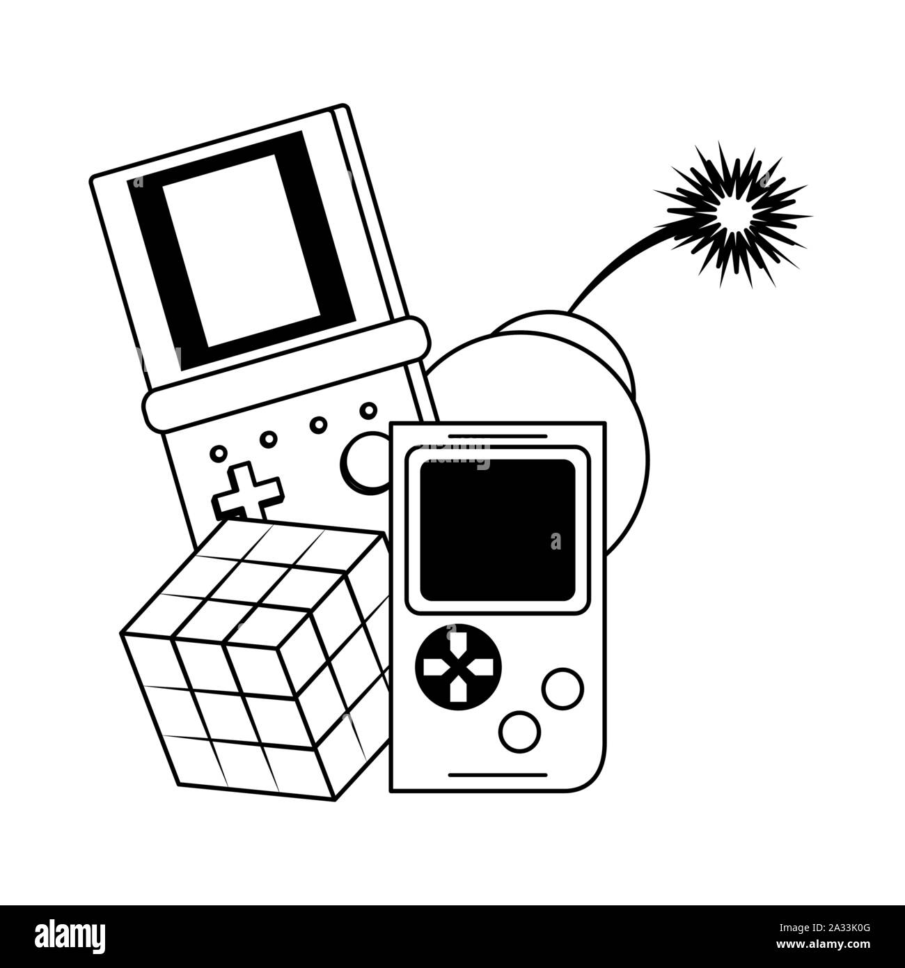 Retro videogame design Stock Vector Image & Art - Alamy