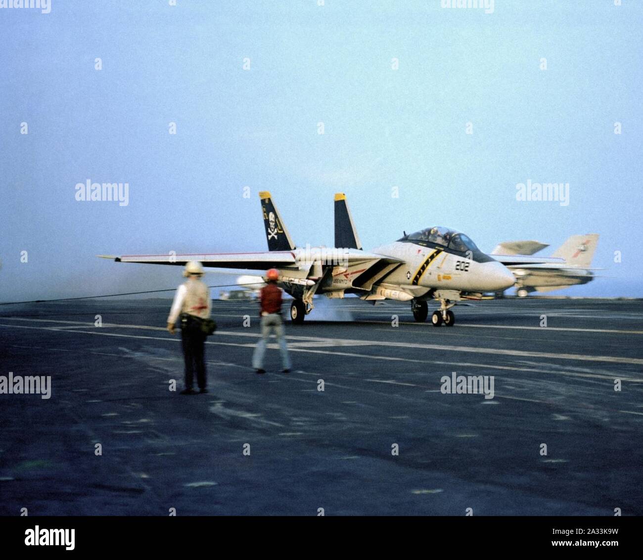 F-14A VF-84 trap on USS Nimitz (CVN-68) 1981 Stock Photo - Alamy