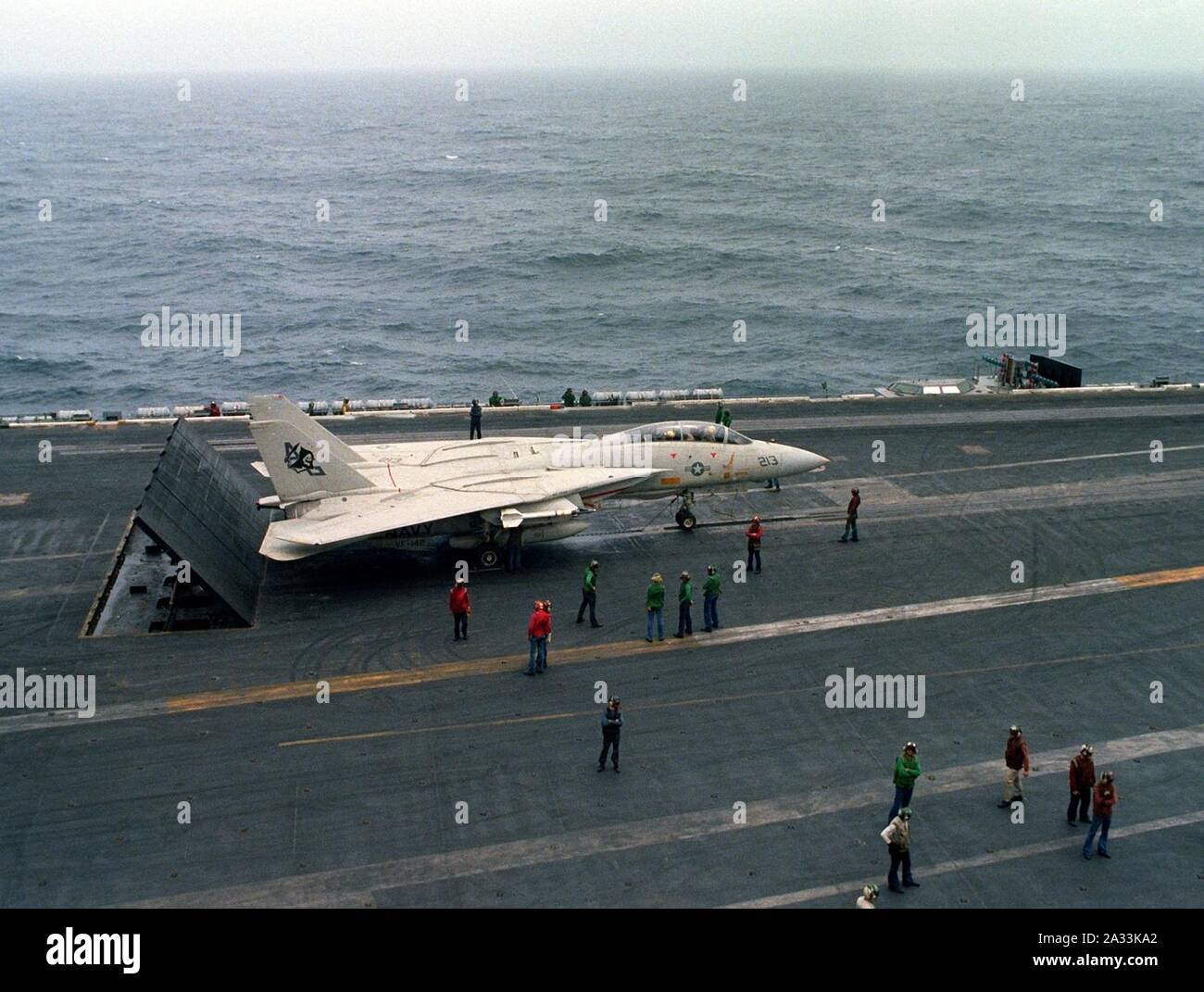 F-14A VF-142 on cat USS Eisenhower (CVN-69) 1980 Stock Photo - Alamy