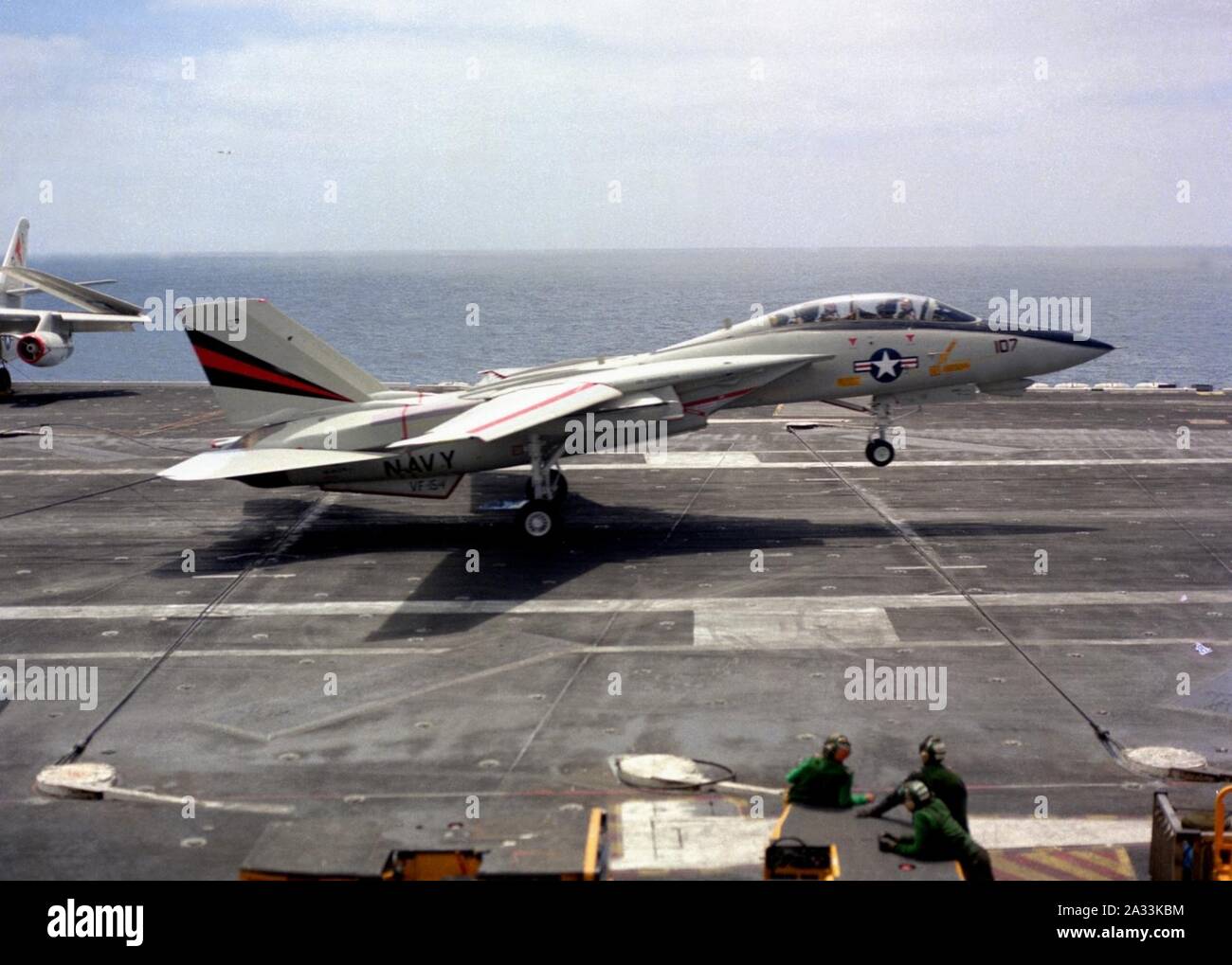 F-14A VF-154 landing on USS Carl Vinson (CVN-70) 1984 Stock Photo - Alamy