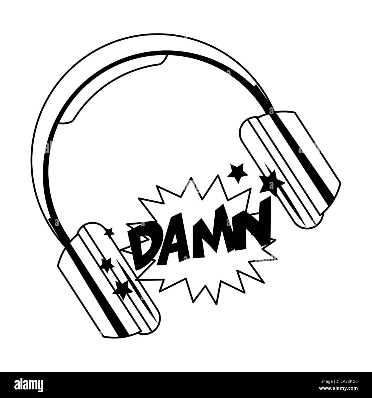 retro headphones design Stock Vector Image & Art - Alamy