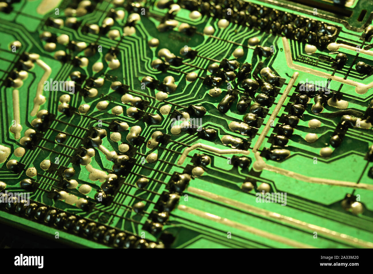 Close up of an electronic circuit board Stock Photo - Alamy