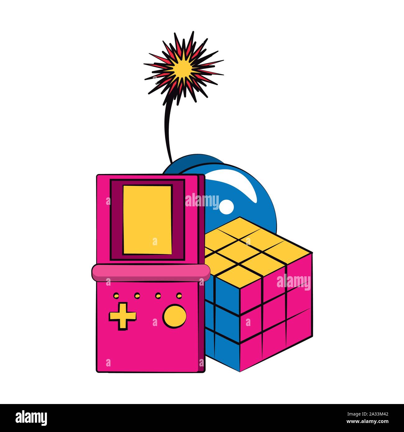 Retro videogame design Stock Vector Image & Art - Alamy