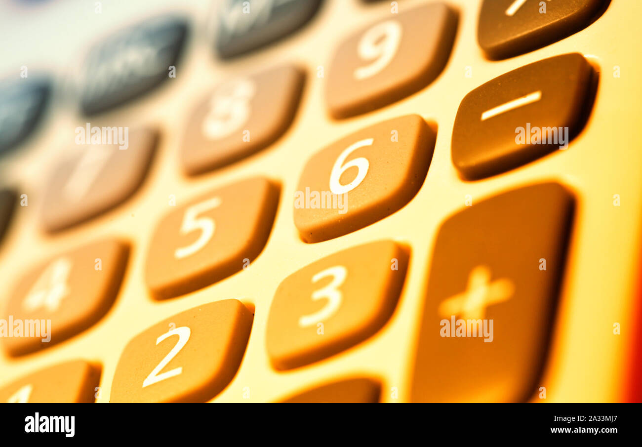 Red led calculator hi-res stock photography and images - Alamy