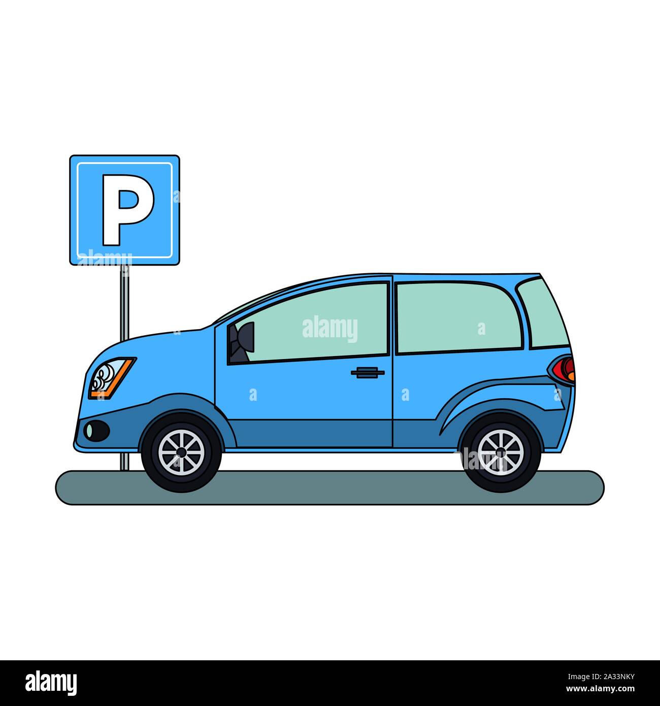 car and parking sign Stock Vector Image & Art - Alamy