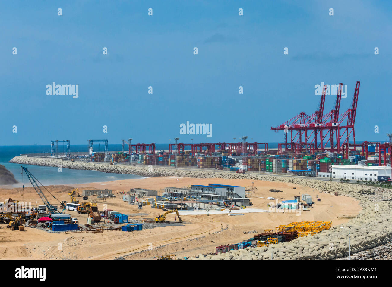 Harbor colombo , view from bird eye Stock Photo - Alamy