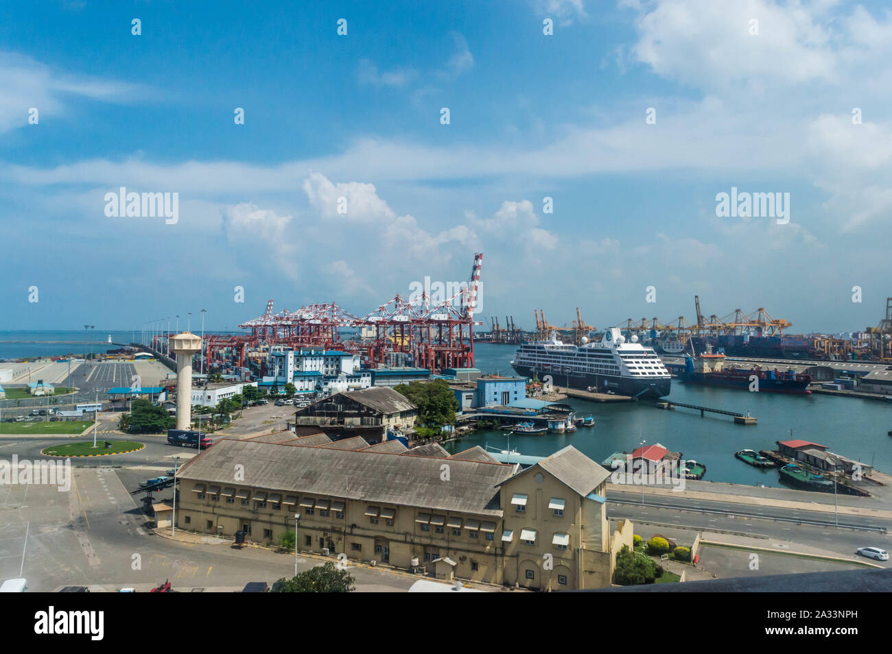 Harbor colombo , view from bird eye Stock Photo - Alamy