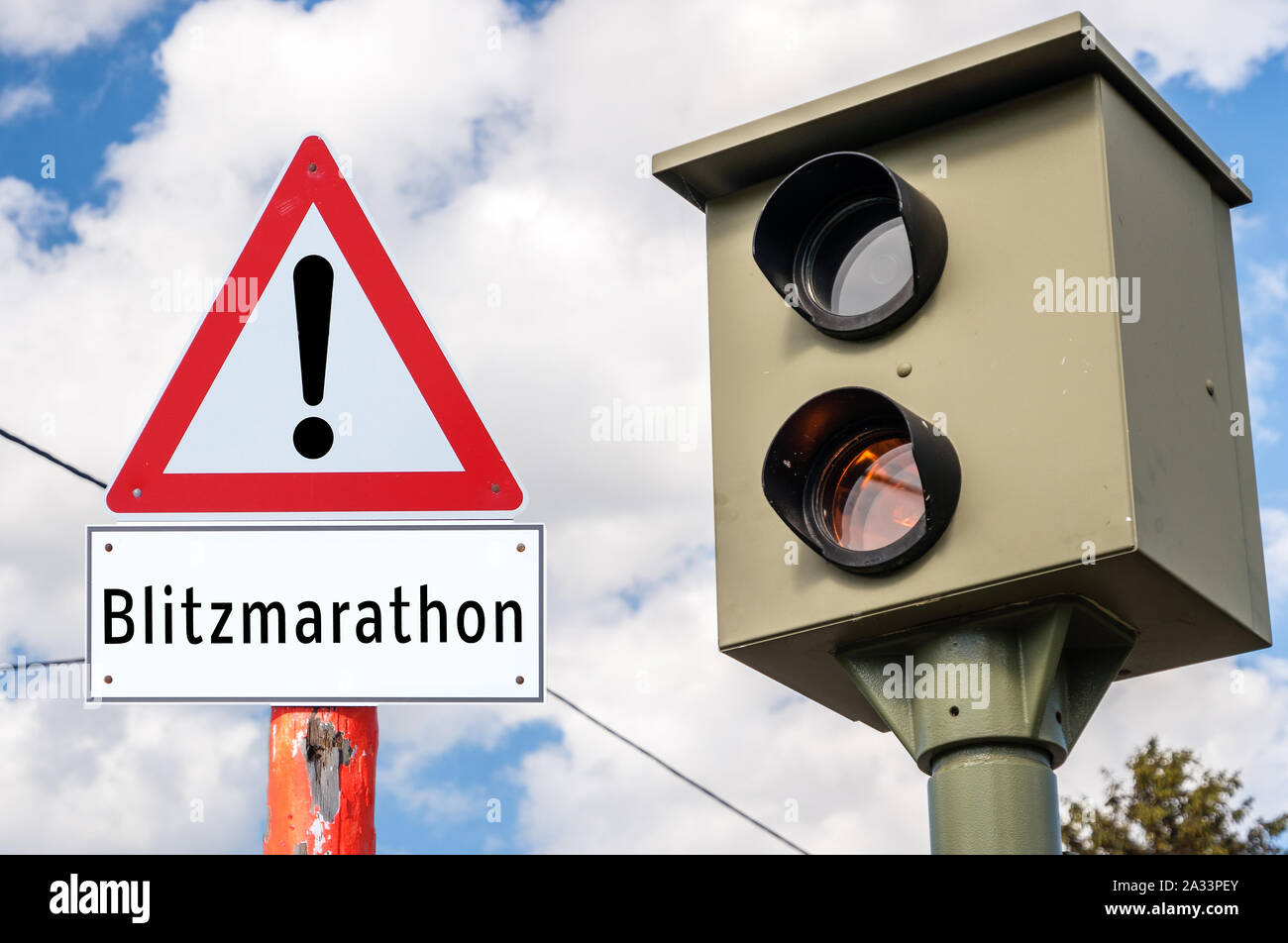 Attention light marathon Stock Photo - Alamy