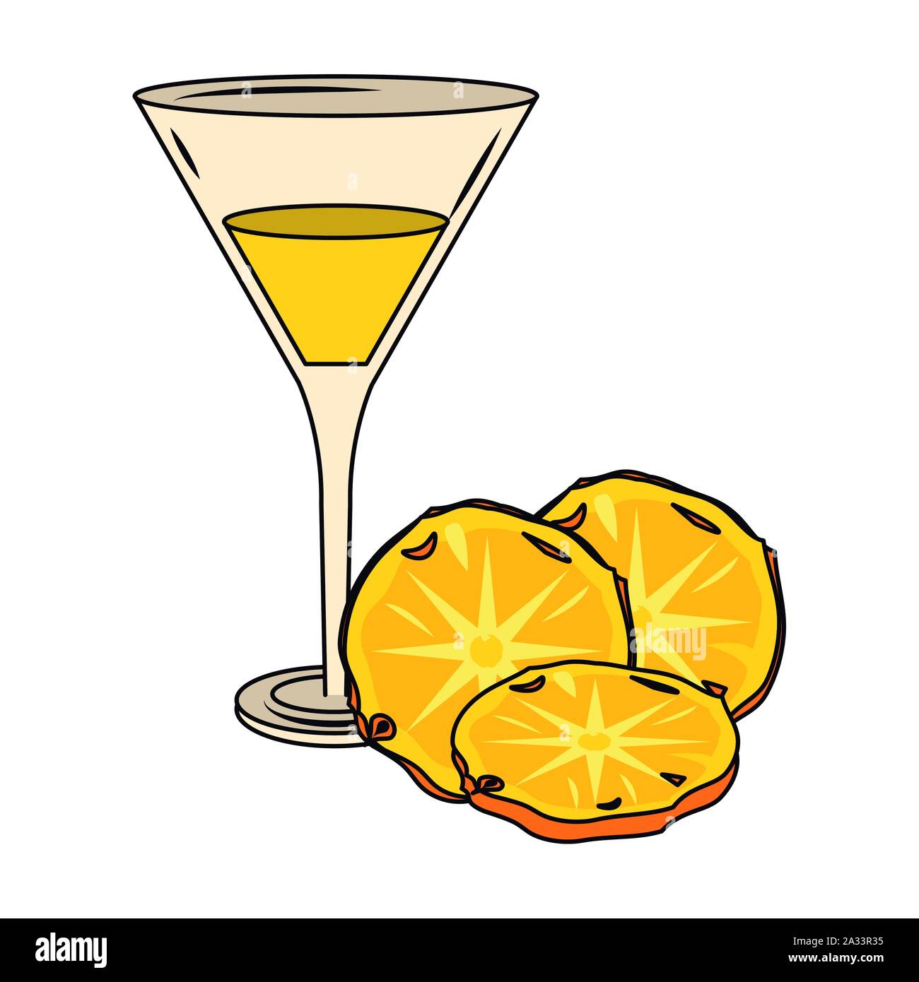 Refreshing tropical cocktail pineapple Stock Vector Images - Alamy