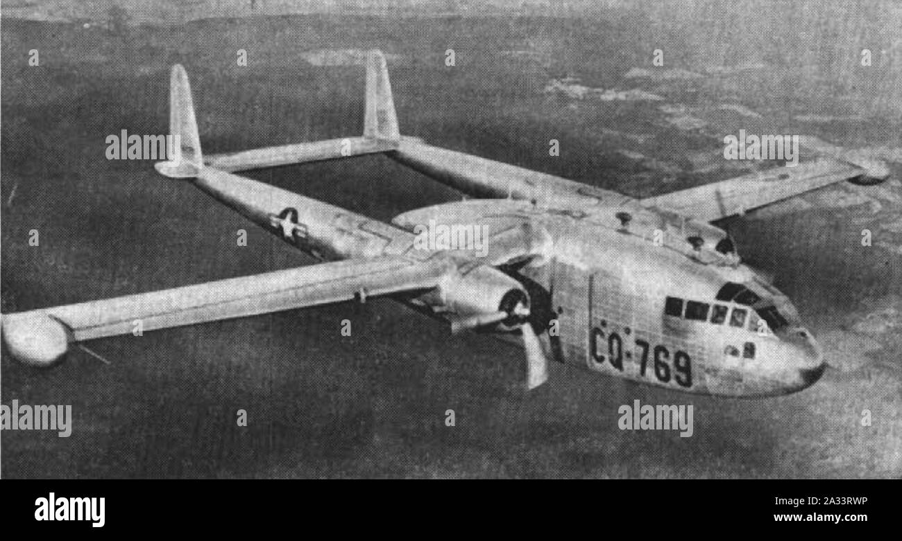 Fairchild XC-119A Flying Boxcar in flight 1949 Stock Photo - Alamy