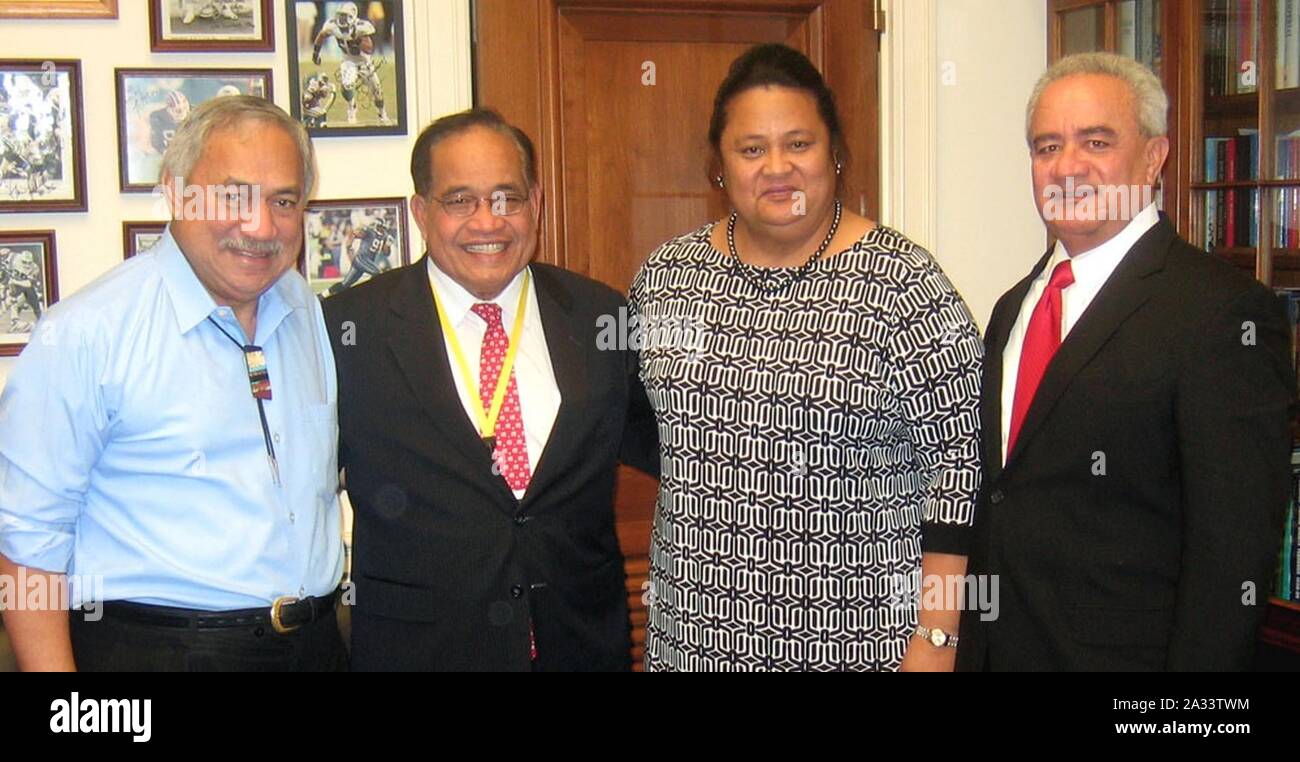 Faleomavaega, Fitial, Mary Tulafono and Togiola Tulafono Stock Photo ...