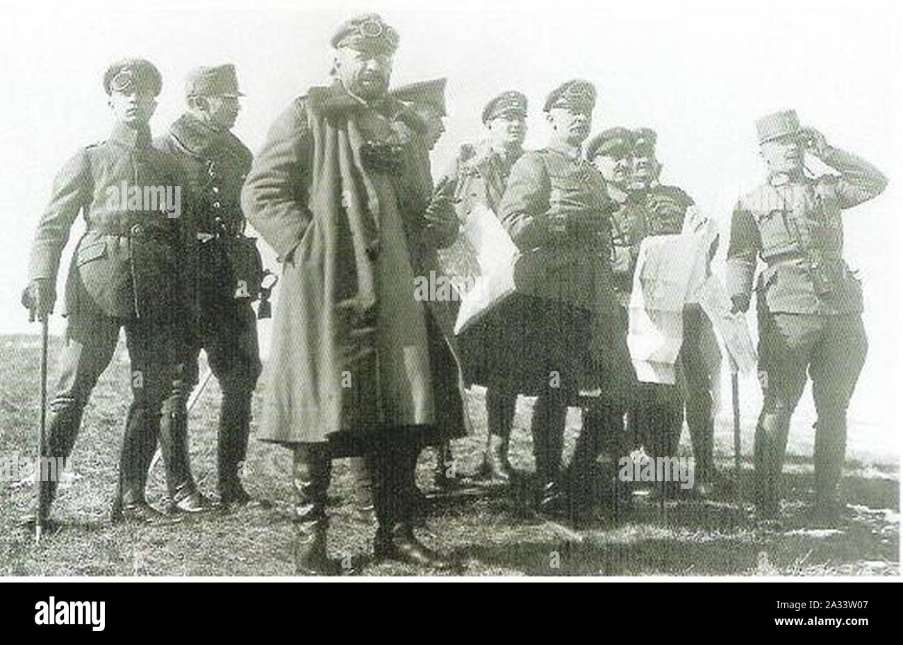 Falkenhayn and his staff of the German 9th Army during the Romanian ...