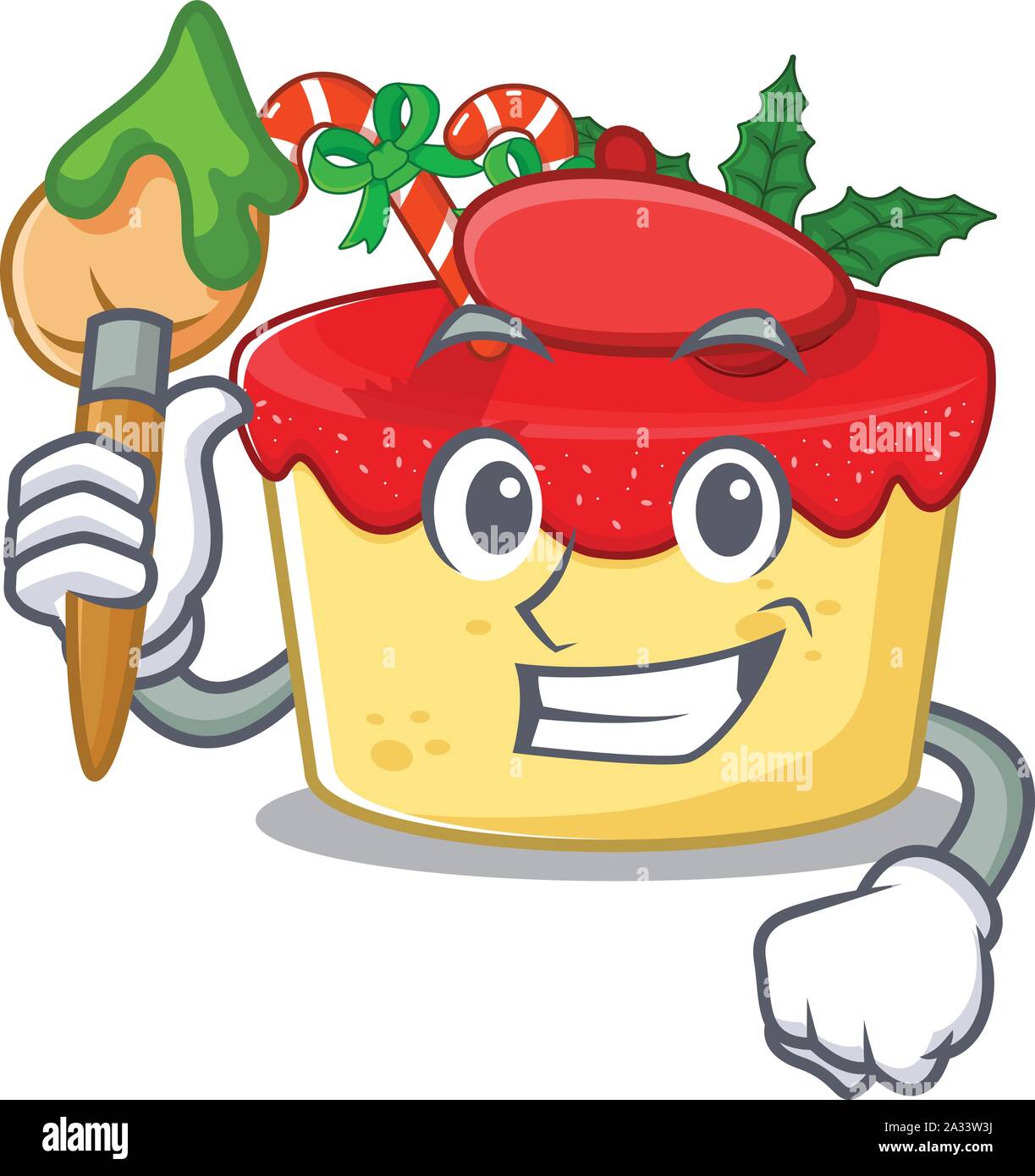 Iced christmas cake Stock Vector Images - Alamy