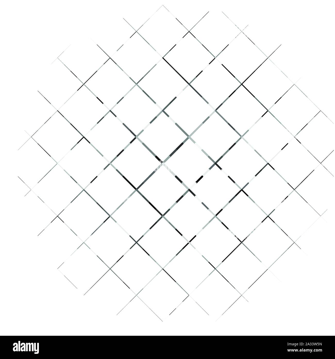 Abstract grayscale geometric circle element with overlapping shapes. Mosaic circle grid, mesh ...
