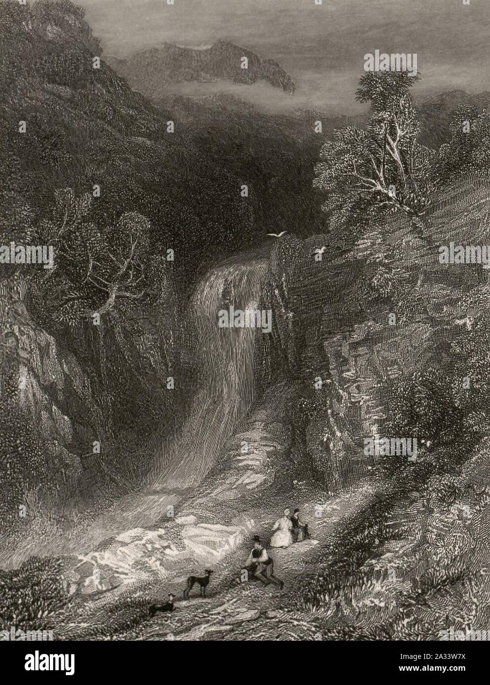 Fall of the Rheidol - near the Devil's Bridge Stock Photo - Alamy