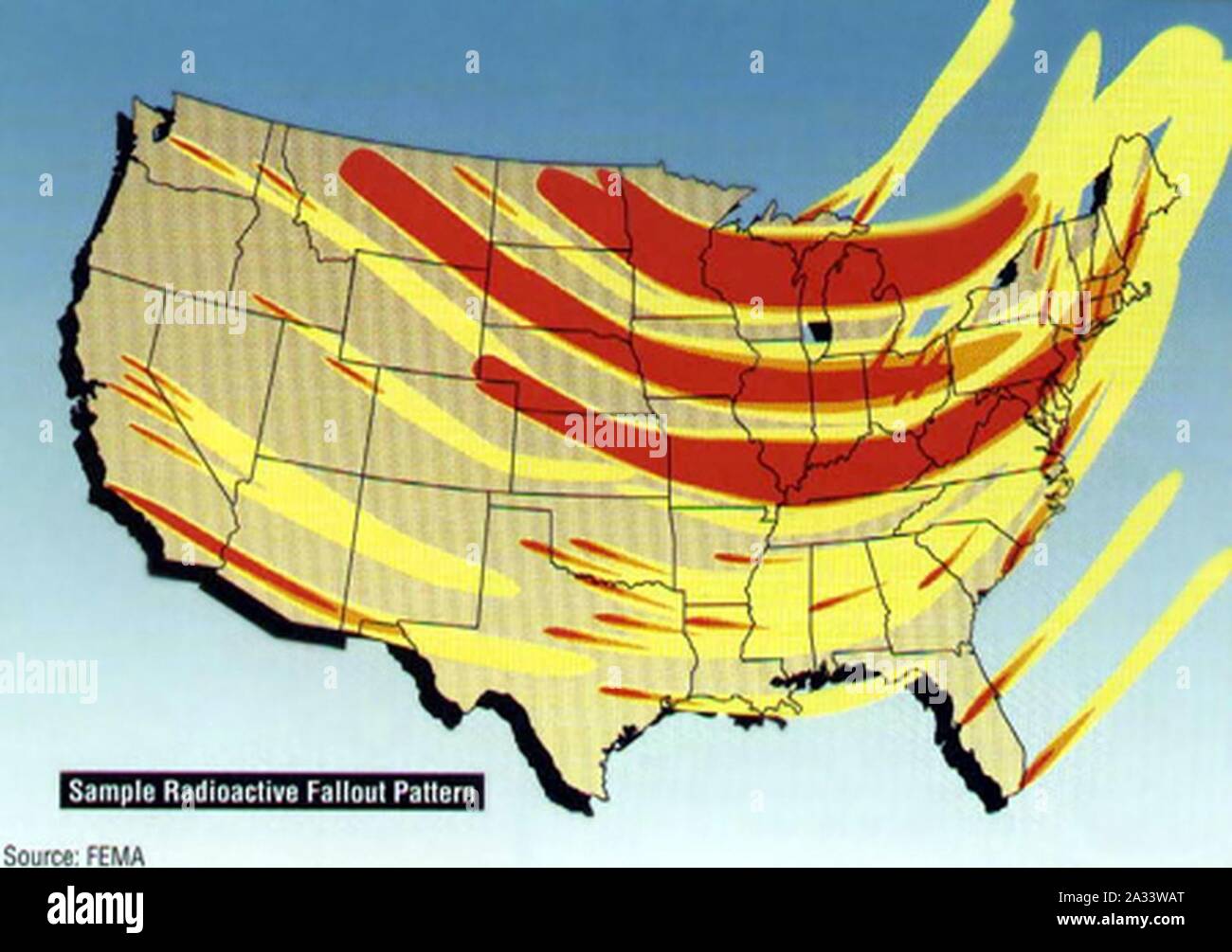 Fallout map USA (FEMA Stock Photo - Alamy