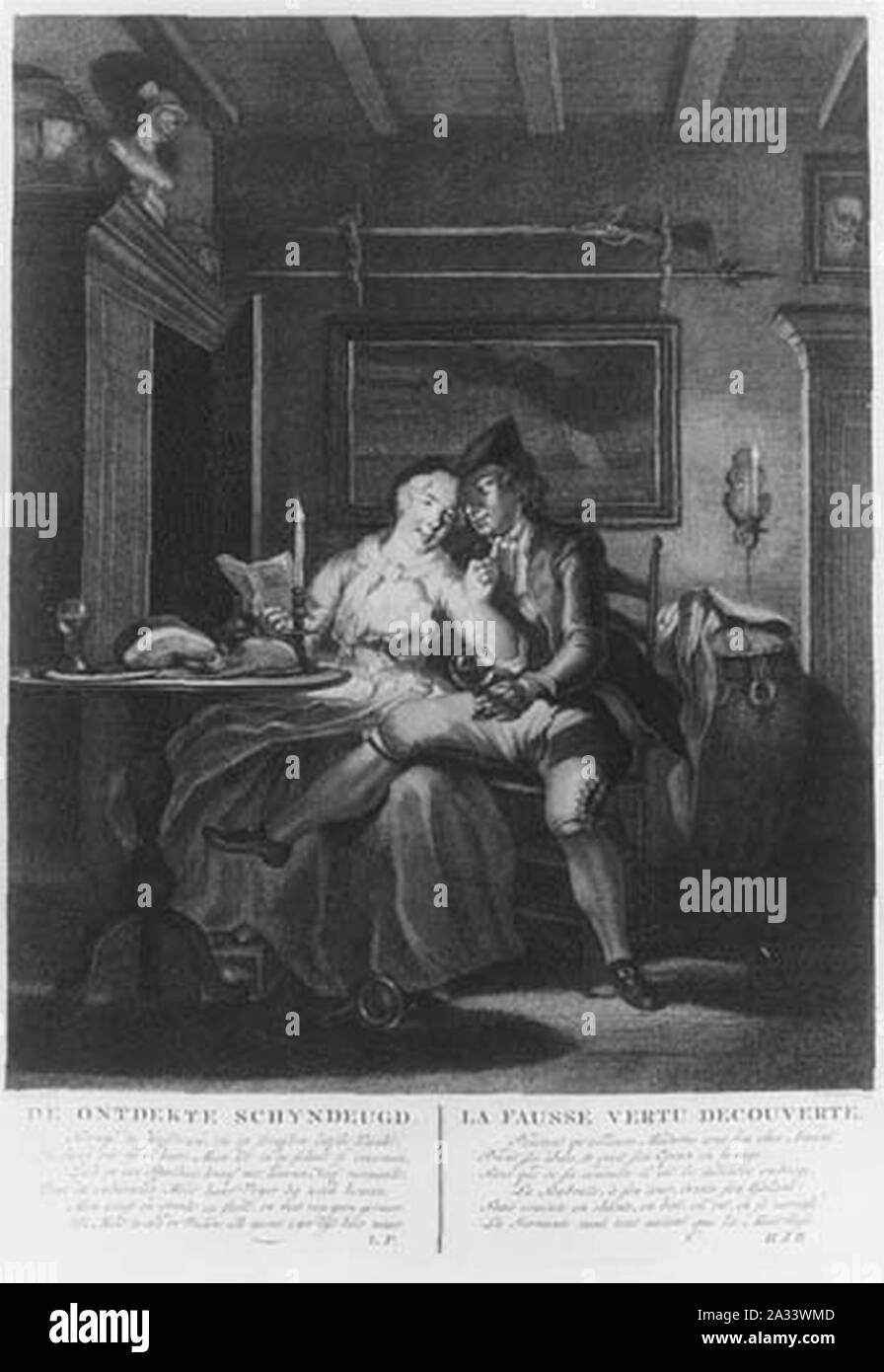 False Virtue Unmasked by Jacob Houbraken after Cornelis Troost NK1221 ...