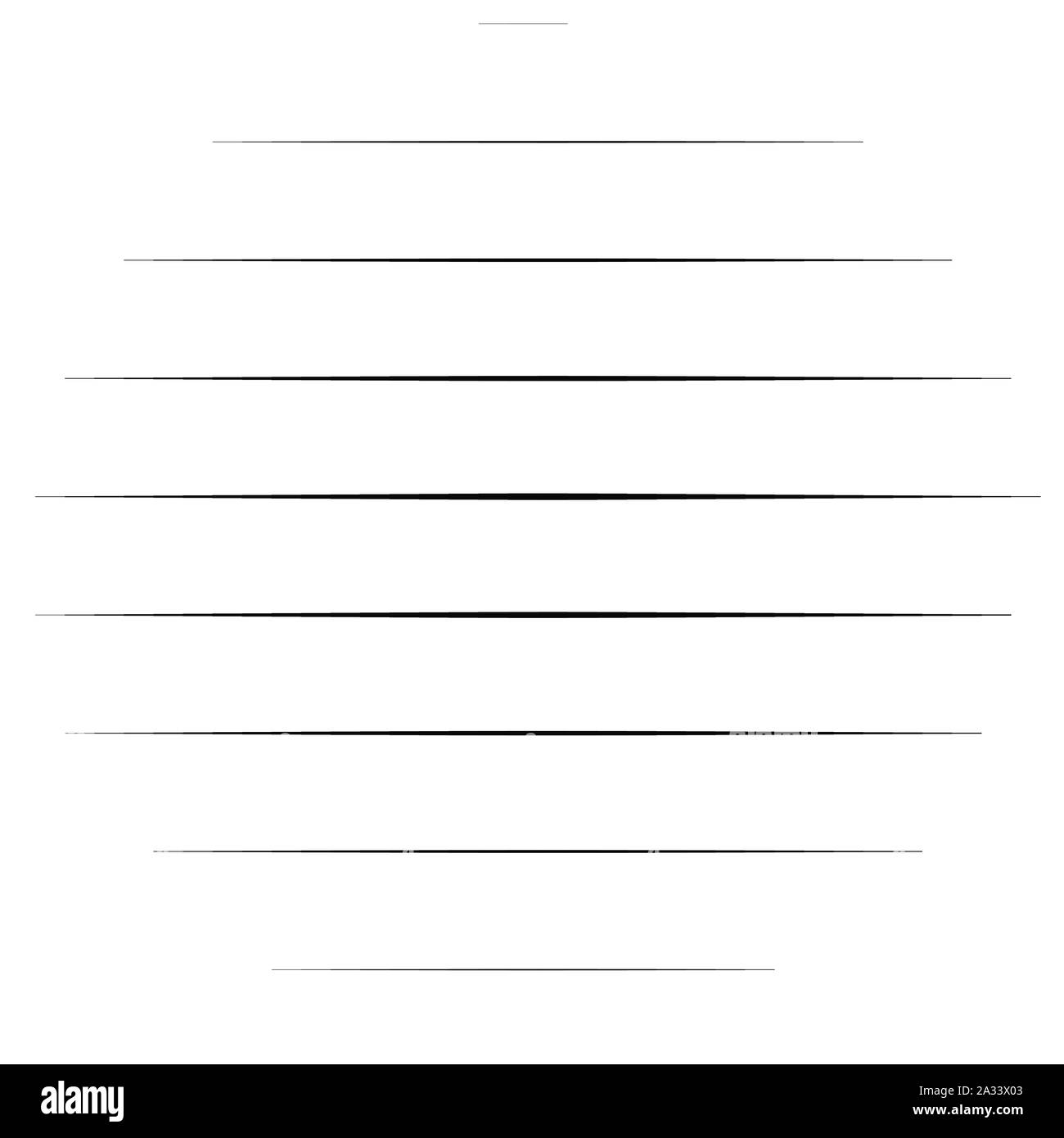 Abstract lines circle. Thin lines halftone circle element. Parallel ...