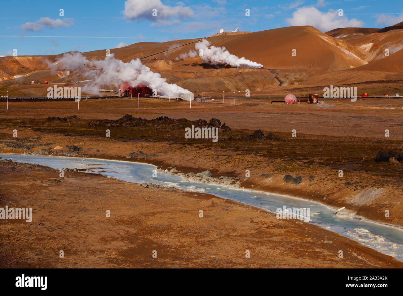 Iceland - Krafla geothermal plant Stock Photo - Alamy