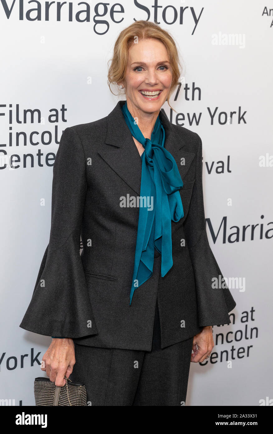 New York, NY - October 4, 2019: Julie Hagerty wearing suit by Oscar de ...