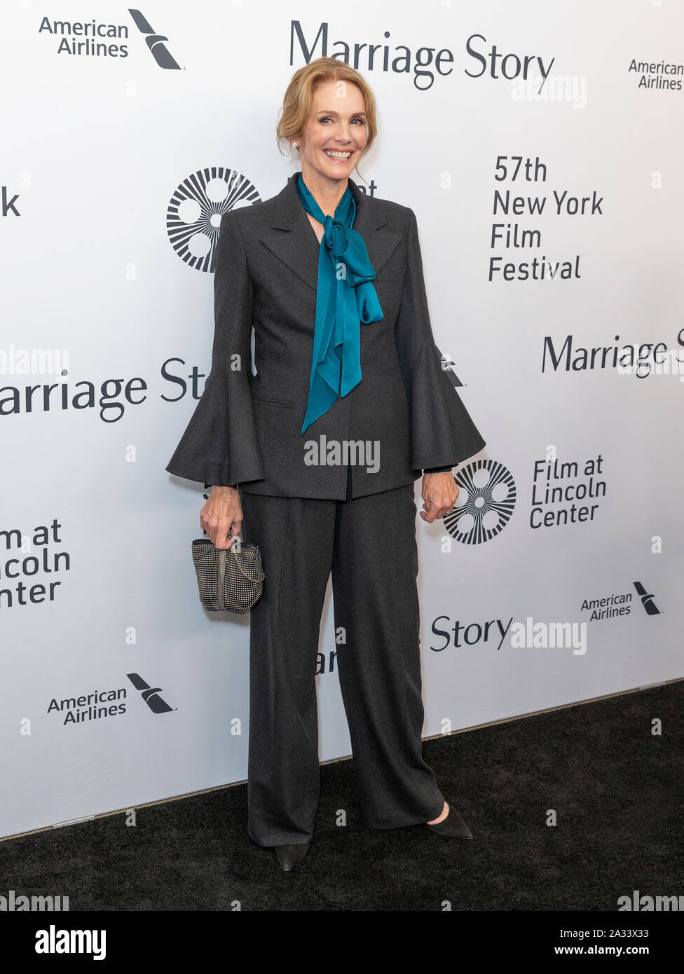 New York, NY - October 4, 2019: Julie Hagerty wearing suit by Oscar de ...