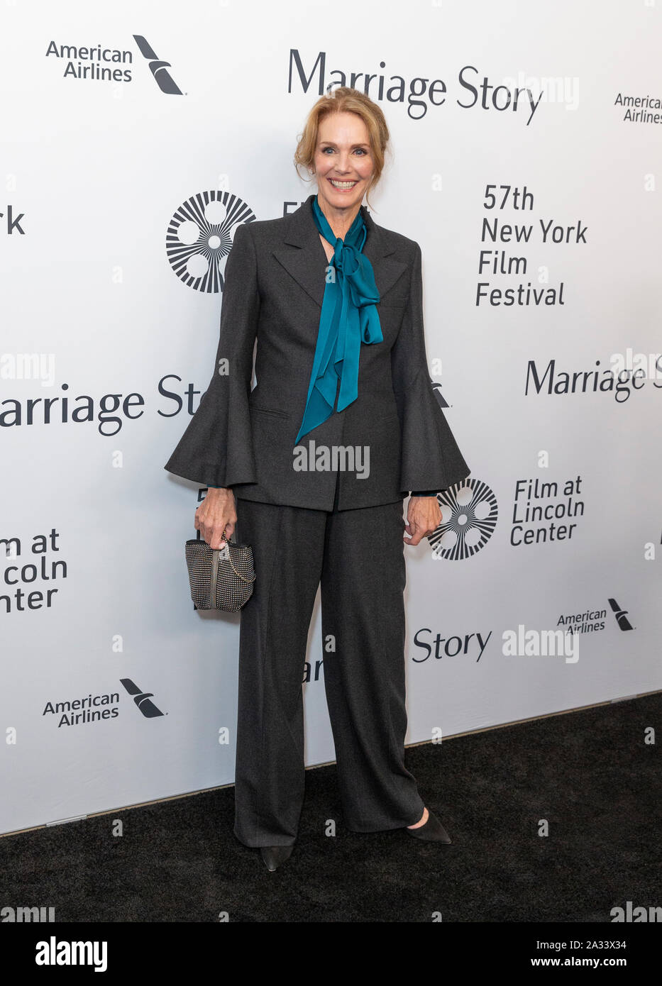 New York, NY - October 4, 2019: Julie Hagerty wearing suit by Oscar de ...