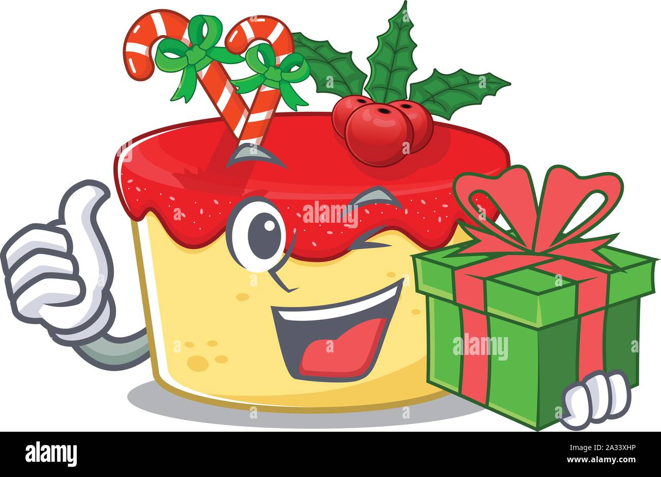 With gift christmas cookies in the shape cartoon Stock Vector Image ...