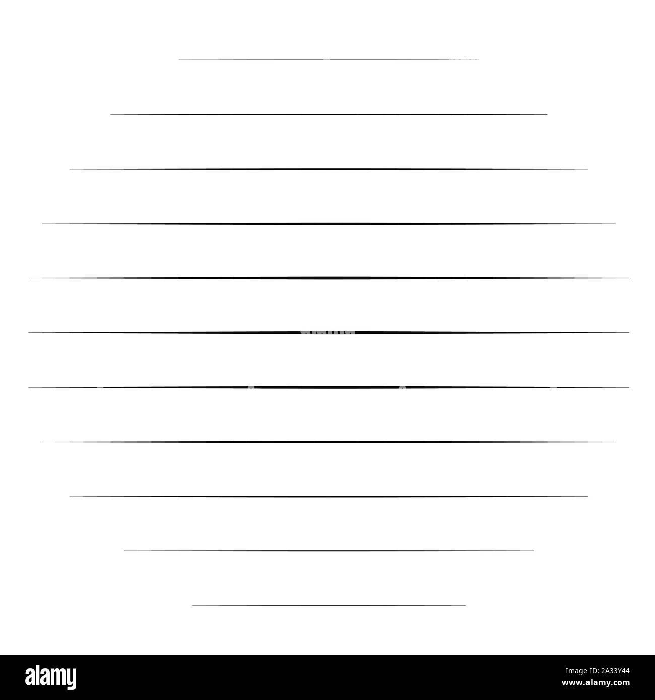 Abstract lines circle. Thin lines halftone circle element. Parallel ...