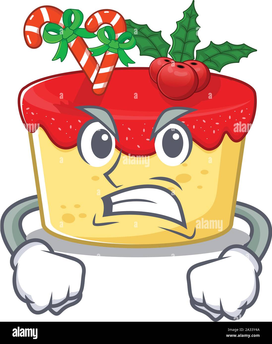 Angry christmas cookies in the shape cartoon Stock Vector Image & Art ...