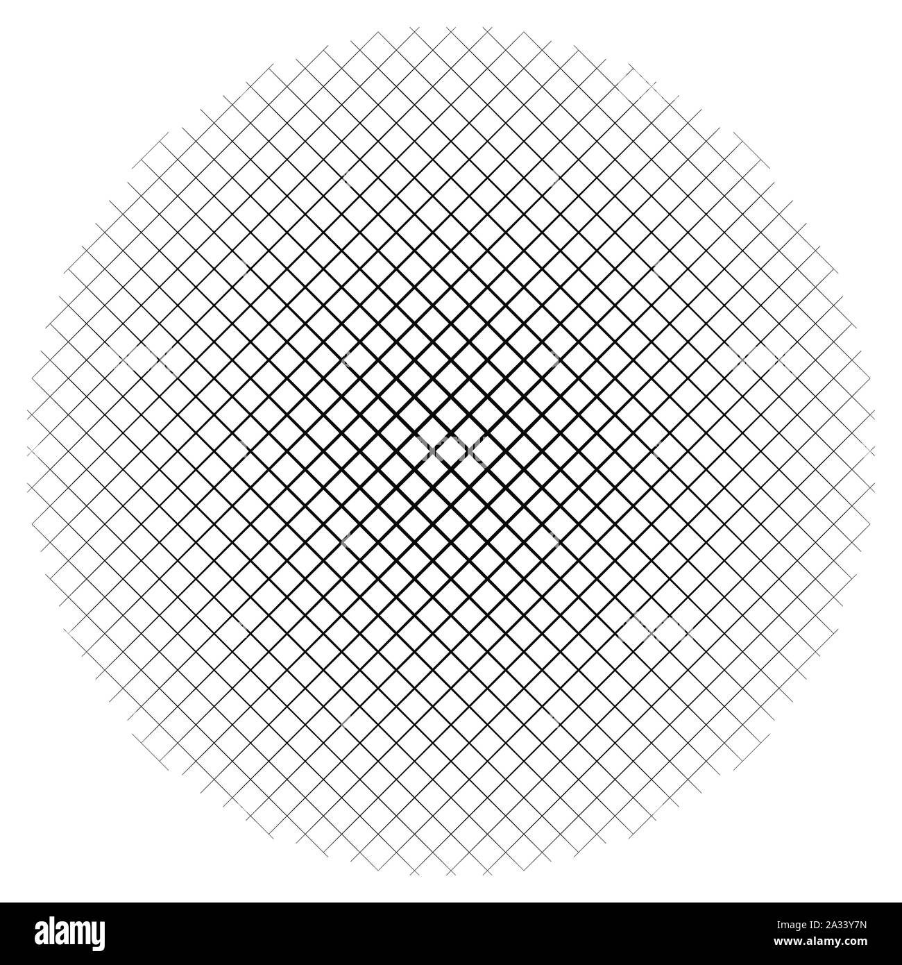 Circle form grid, mesh. Intersected strips geometric circle element ...