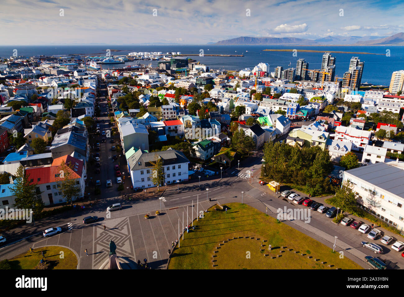 Aerial view reykjavík iceland hi-res stock photography and images - Alamy