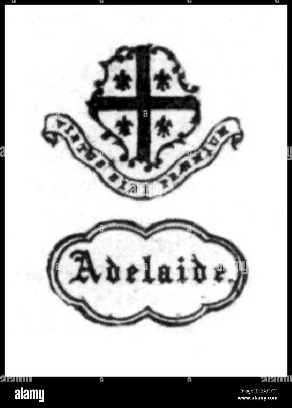 Family crest of Adelaide Lucy Fenton Stock Photo - Alamy