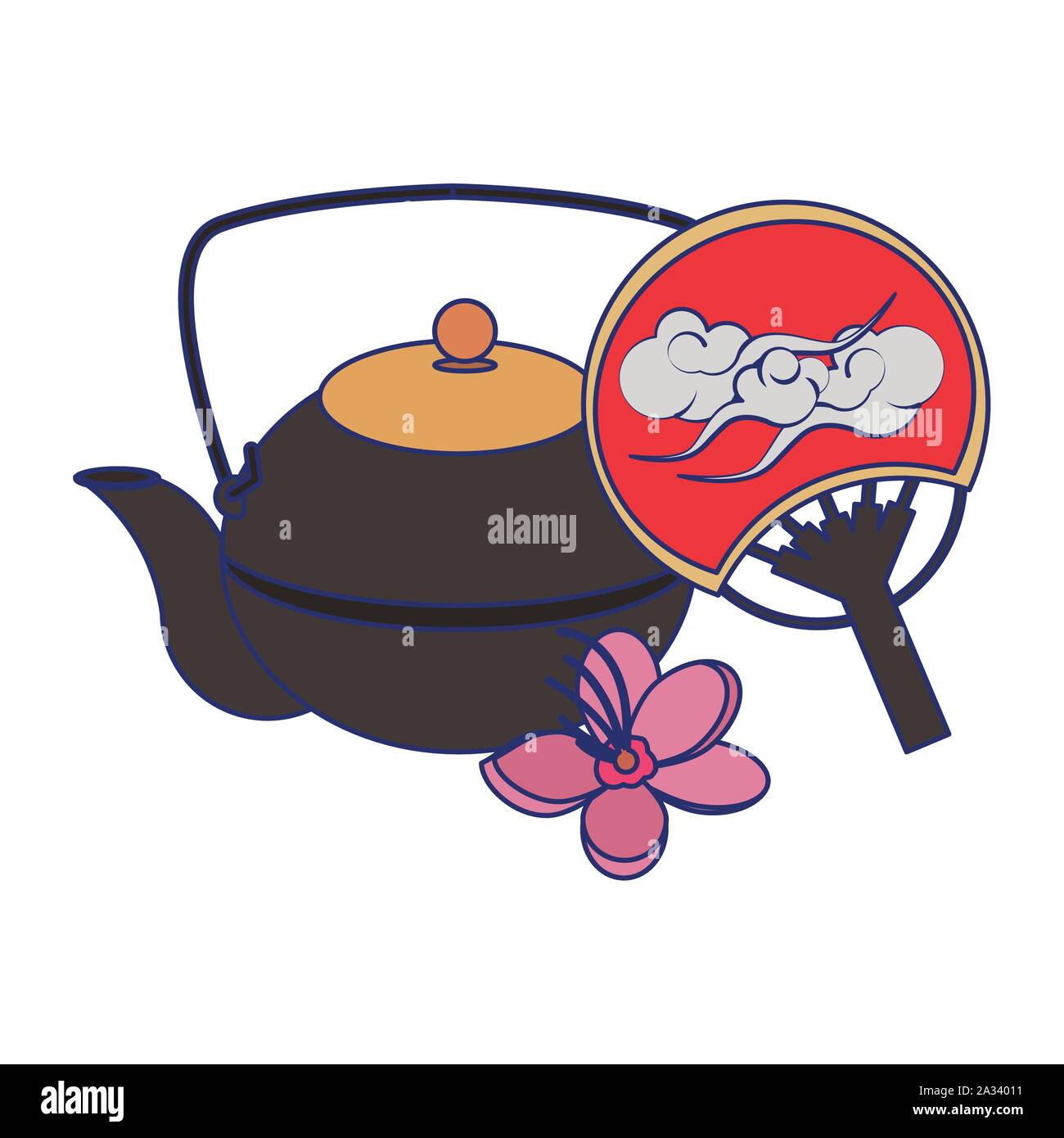 Japanese Uchiwa Fan design Stock Vector Image & Art - Alamy